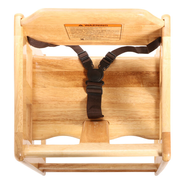 GET HC-100-MOD-N-KD-1 Stackable Hardwood High Chair with Natural Finish ...