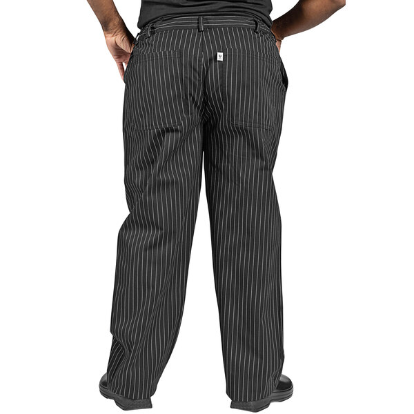 Uncommon Chef 4020 Unisex Pinstripe Customizable Executive Chef Pants - XL