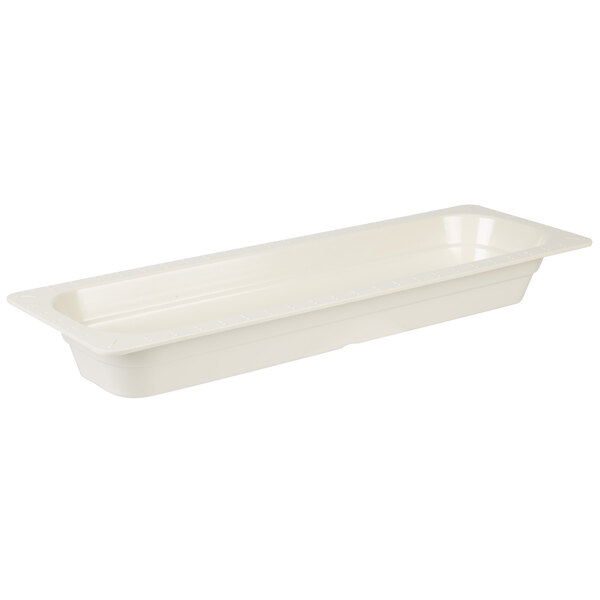 GET ML-158-IV 1/2 Size Long 2 1/2" Deep Ivory Melamine Food Pan - 6/Case