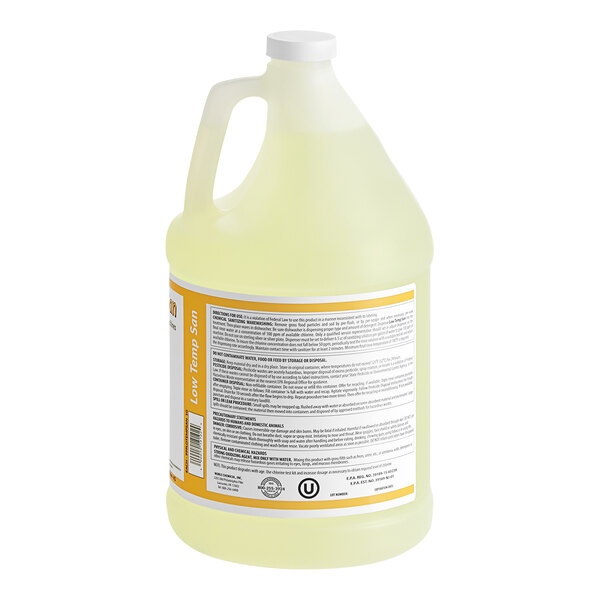 Noble Chemical 1 Gallon / 128 oz. Low Temp San Concentrated Dish ...