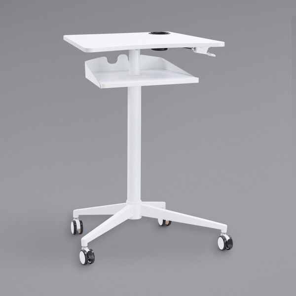 White Adjustable Stand-Up Mobile Workstation - 30 3/4" x 22 7/8"
