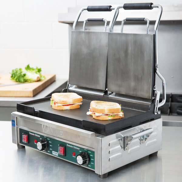 Waring WFG300 Tostato Ottimo Smooth Top & Bottom Dual Panini Sandwich ...