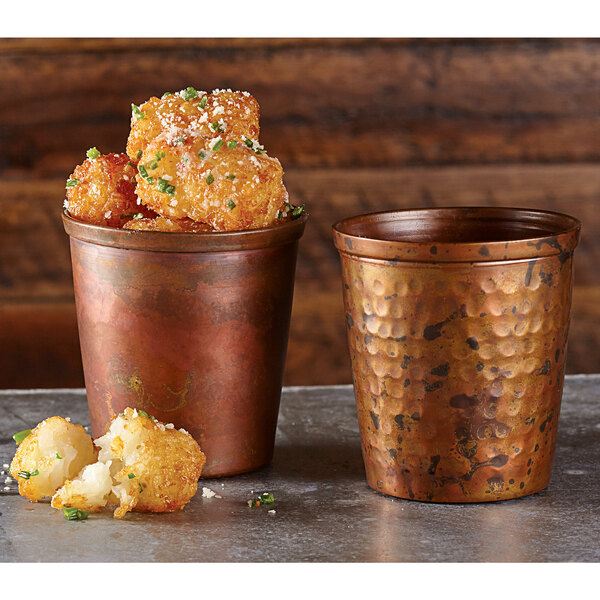 American Metalcraft AC4 4 oz. Satin Antique Copper Mini Cup