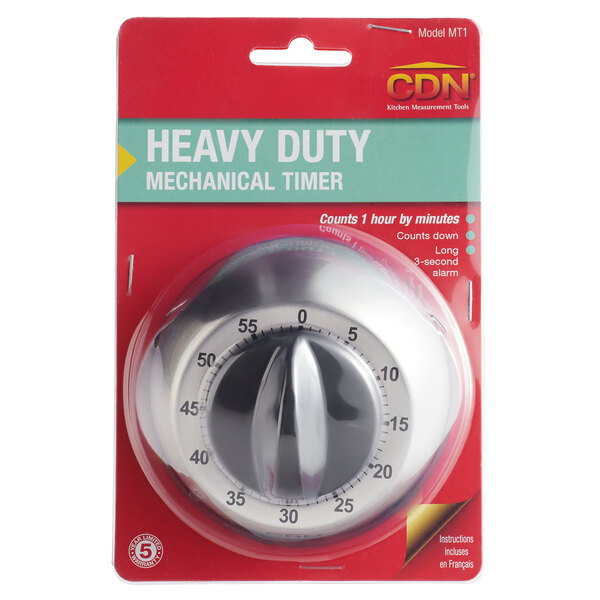 CDN MT1 Heavy-Duty Stainless Steel Mechanical 60 Minute Kitchen Timer
