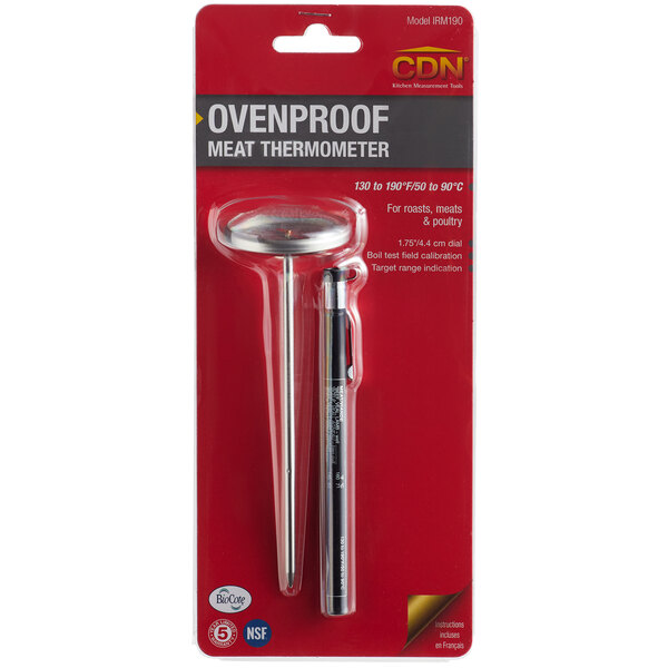 CDN IRM190 ProAccurate Insta-Read 5" Probe Dial Meat Thermometer