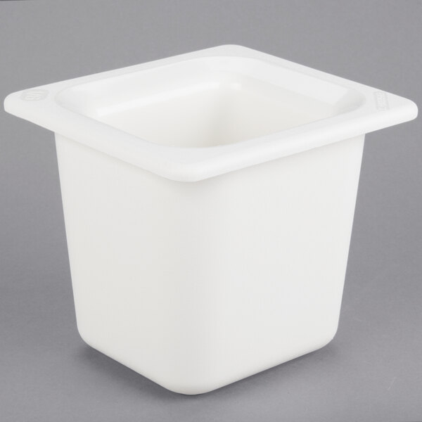 Carlisle CM110402 Coldmaster 1/6 Size White Cold ABS Plastic Food Pan ...