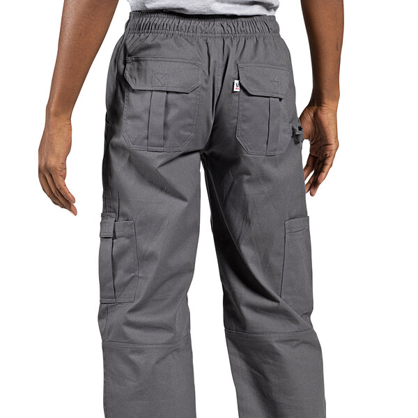 Uncommon Chef 4102 Unisex Slate Gray Customizable Grunge Cargo Chef ...