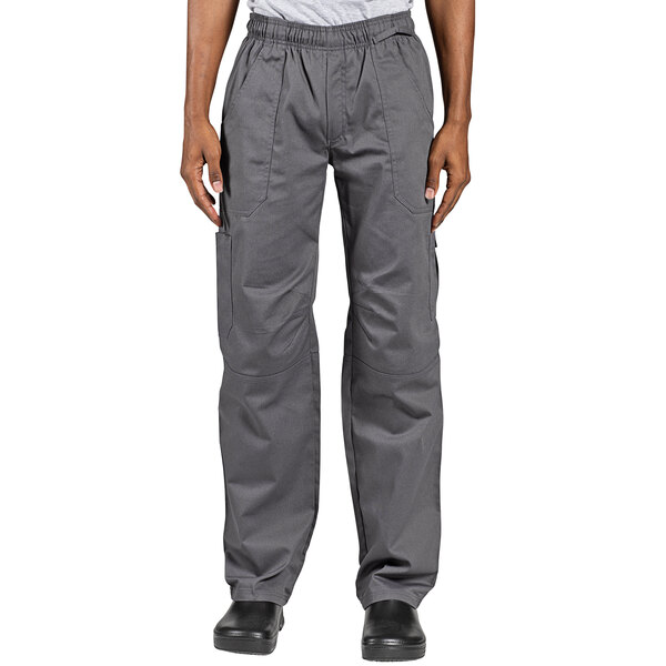 Uncommon Chef 4102 Unisex Slate Gray Customizable Grunge Cargo Chef ...