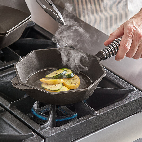 FINEX S8-10001 8" Octagonal Pre-Seasoned Cast Iron Skillet with Speed ...