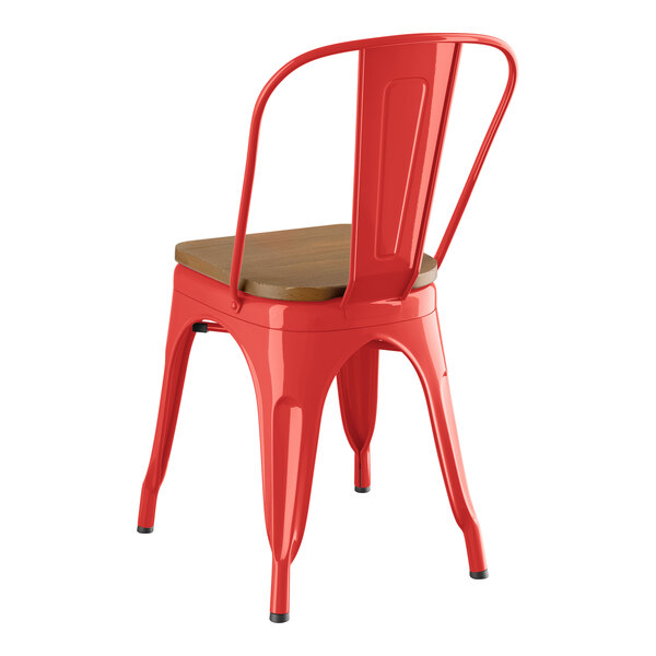 Lancaster Table & Seating Alloy Series Ruby Red Indoor Cafe Chair with ...