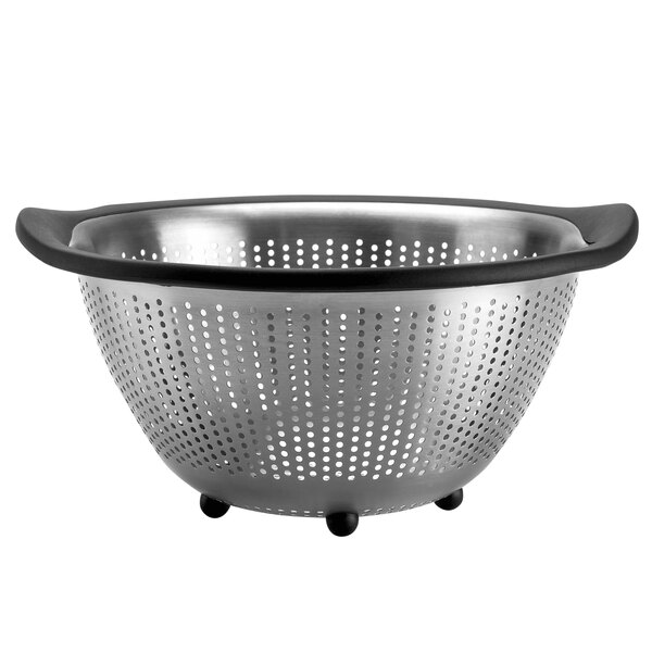 OXO 1134700 Good Grips 5 Qt. Stainless Steel Colander with Feet and Handles