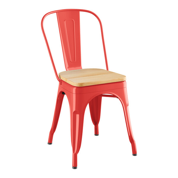 Lancaster Table & Seating Alloy Series Ruby Red Indoor Cafe Chair with ...
