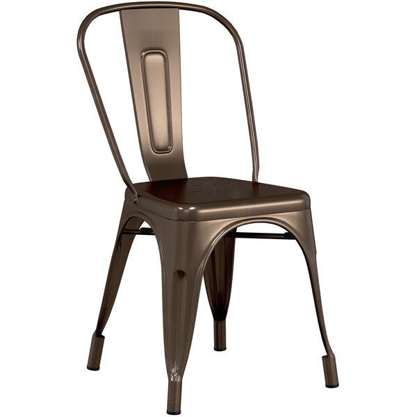 Lancaster Table & Seating Alloy Series Copper Indoor Cafe Chair with ...