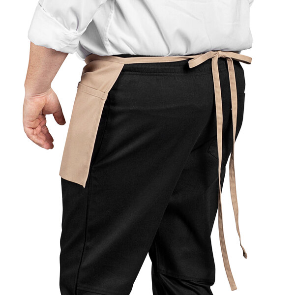 Uncommon Chef 3067 Khaki Customizable Waist Apron with 3 Pockets - 11 ...