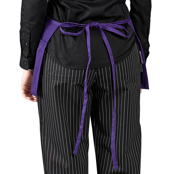 Uncommon Chef 3067 Purple Customizable Waist Apron with 3 Pockets - 11 ...