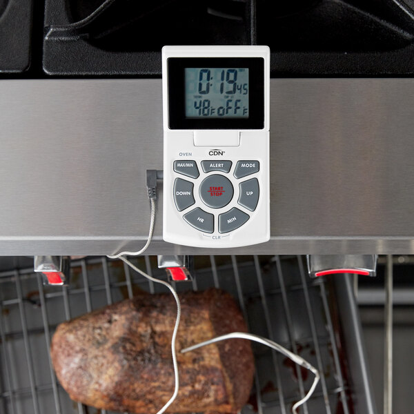 CDN DTTC-W 5 1/2" White Digital Cooking and Cooling Thermometer and 24 ...