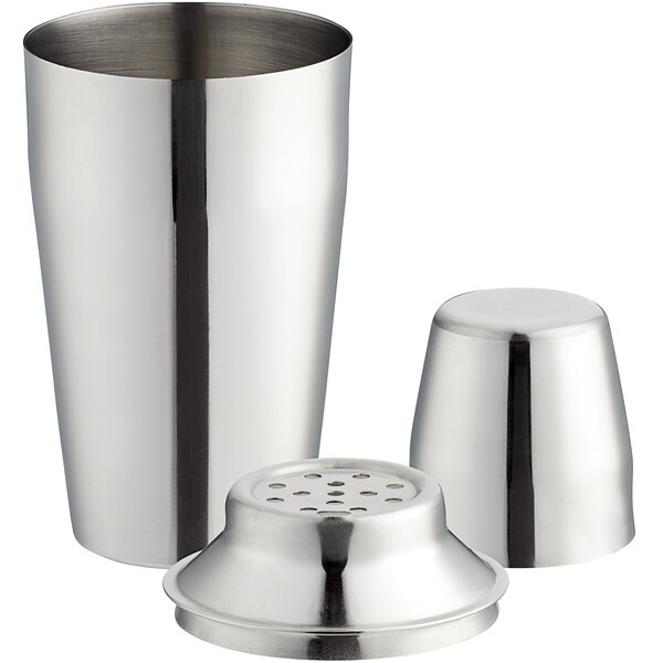 American Metalcraft CSJ116 16 oz. Stainless Steel 3-Piece Cocktail Shaker