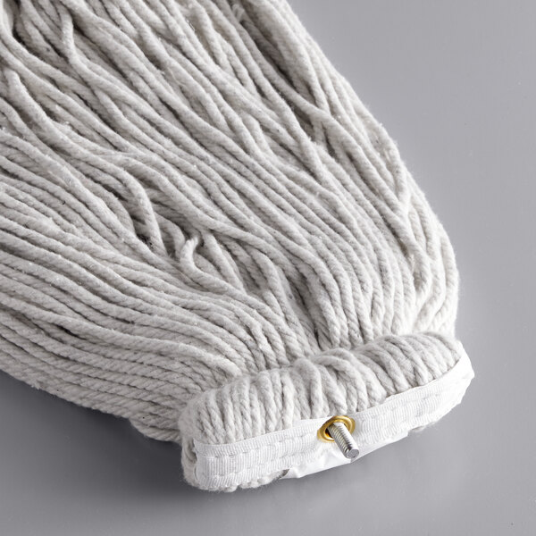 Carlisle 369024C00 Flo-Pac Kwik-On #24 Large 4-Ply Cotton Cut-End Mop ...