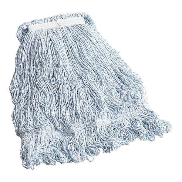 Carlisle 369670B14 Blue Medium Rayon Blend Looped End Finishing Wet Mop ...