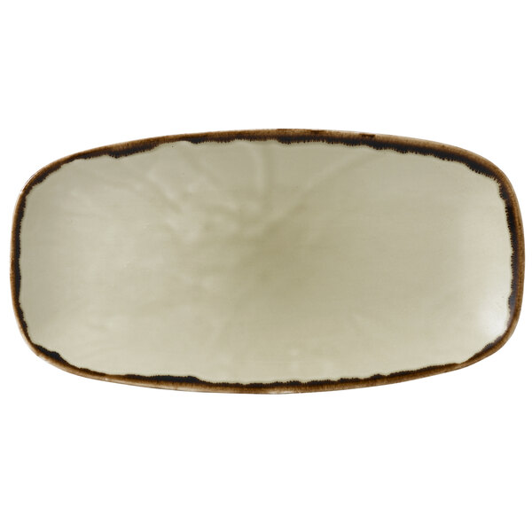 Dudson HL298 Harvest 11 3/4" x 6" Linen Oval China Plate by Arc ...