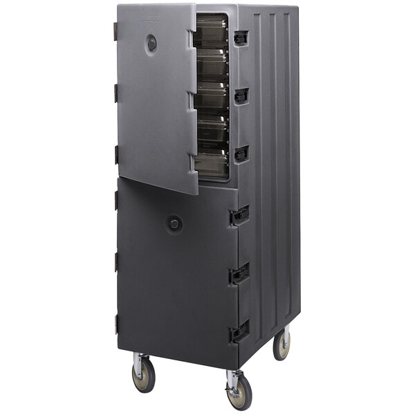 Cambro 1826DBC615 Camcarts Charcoal Gray Double Compartment Non ...