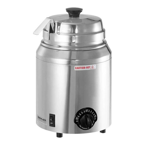 Server FS 82500 3 Qt. Round Warmer with Ladle - 120V, 500W