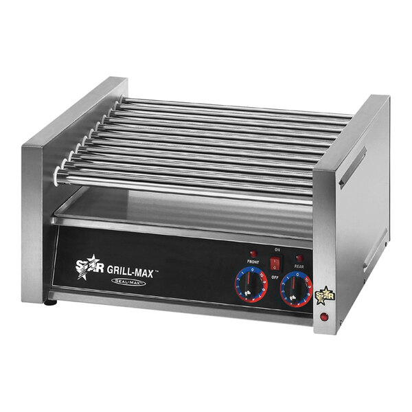 Star 20C Grill-Max 20 Hot Dog Roller Grill with Chrome Rollers - Slanted