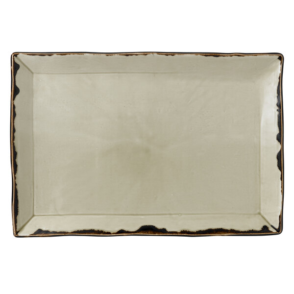 Dudson HL002 Harvest 13 1/4" x 9" Linen Rectangular China Platter by ...