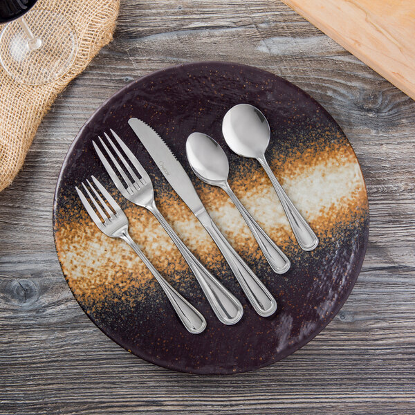 Acopa Edgewood 18/0 Stainless Steel Flatware Set | Sample Tableware