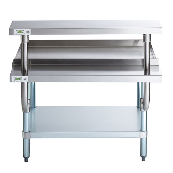 Regency 30" x 36" 16-Gauge Stainless Steel Equipment Stand with ...