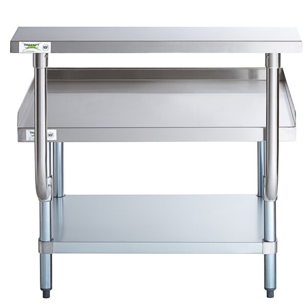 Regency 30" x 36" 16-Gauge Stainless Steel Equipment Stand with ...