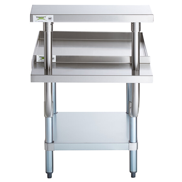Regency 30" x 24" 16-Gauge Stainless Steel Equipment Stand with ...
