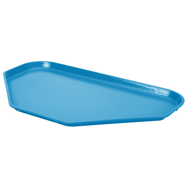 MFG Tray 349001-1420 14" x 18" Sky Blue Trapezoid Fiberglass Cafeteria ...