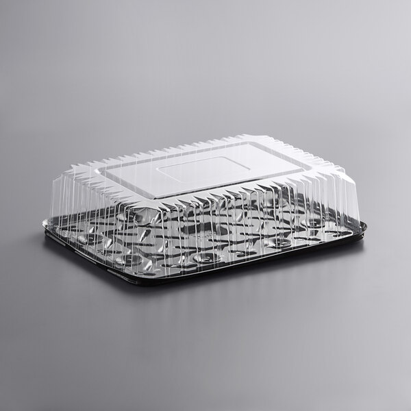 Choice 1/2 Size Low Dome Sheet Cake Display Container with Clear Dome ...