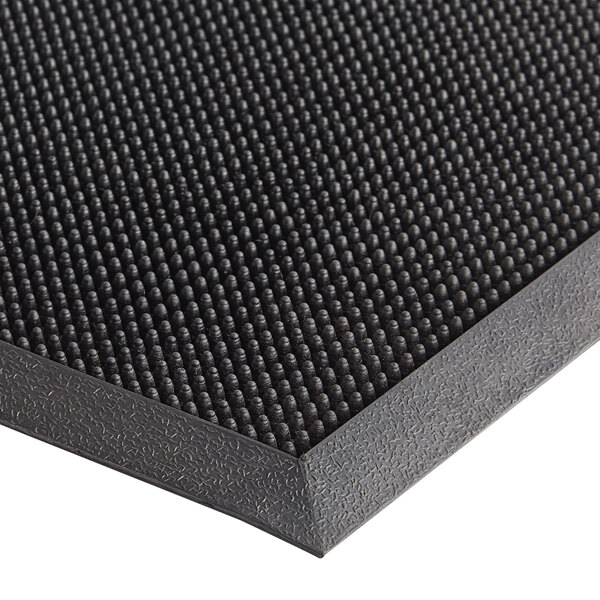Choice 32" x 39" Black Rubber Finger-Scraper Top Anti-Fatigue Mat - 1/2 ...