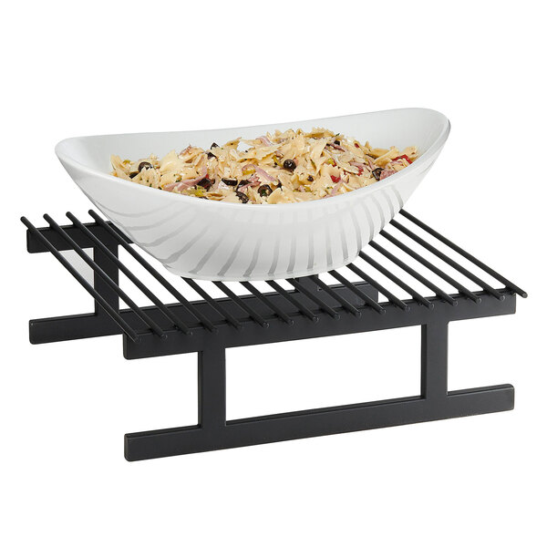 Cal-Mil 22053-5-13 16" x 5 1/4 Black Metal Deli Riser