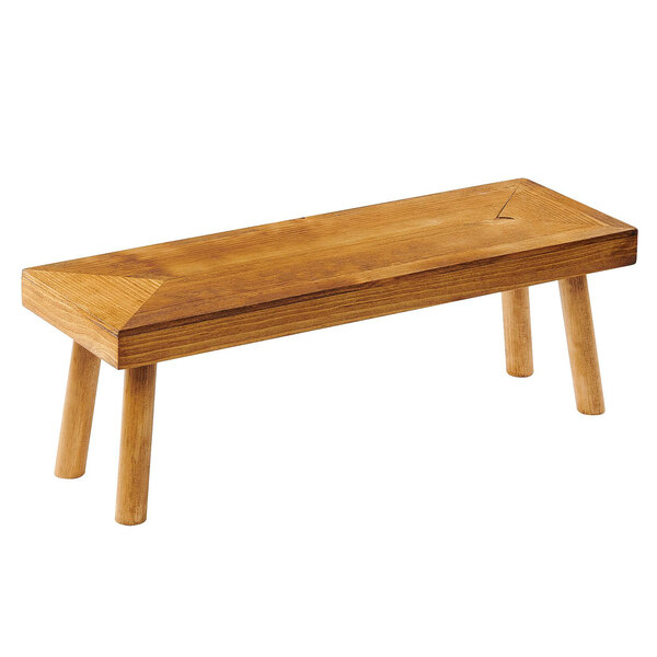 Cal-Mil 22029-7-99 Madera Rustic Pine Angled Wood Riser - 20" x 7" x 7"