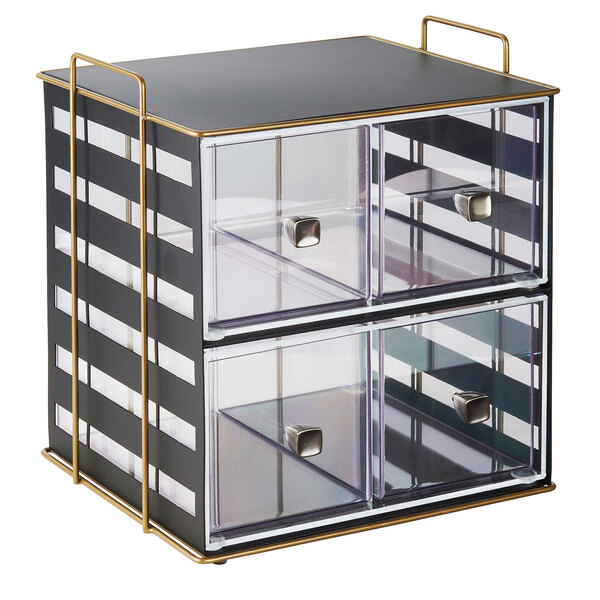 Cal-Mil 22088-90 Empire Black Metal 2-Tier Bread Display Case - 11 1/4 ...