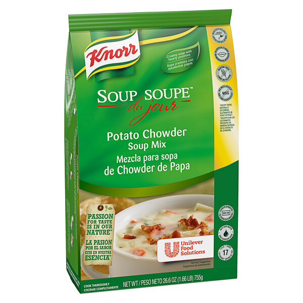 Knorr 26.6 oz. Soup du Jour Potato Chowder Soup Mix - 4/Case