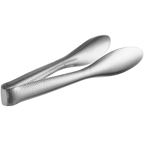 American Metalcraft SVHT6 6" Hammered Stainless Steel Vintage Tongs