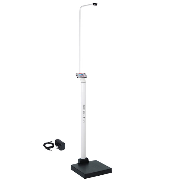 Cardinal Detecto APEX-SH-AC 600 lb. Eye-Level Digital Clinical Scale with Sonar Height Rod and ...