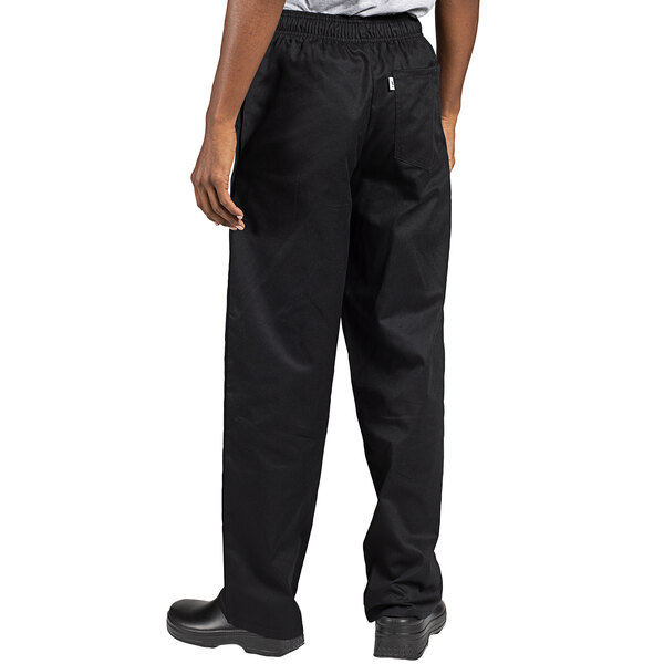 Uncommon Chef 4001 Unisex Black Customizable Classic Chef Pants - 2X