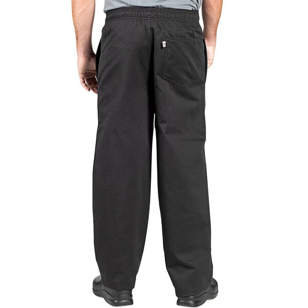 Uncommon Chef 4005C Unisex Black Customizable Classic Chef Pants - S