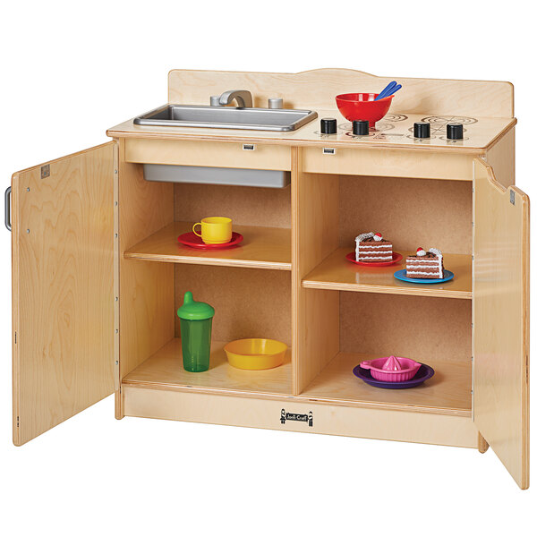 Jonti-Craft Baltic Birch 2402JC 30" x 15" x 27" 2-in-1 Kitchen with ...