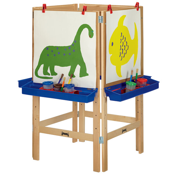 Jonti-Craft Baltic Birch 0654JC 24" x 24" x 46 1/2" 4-Way Adjustable Easel