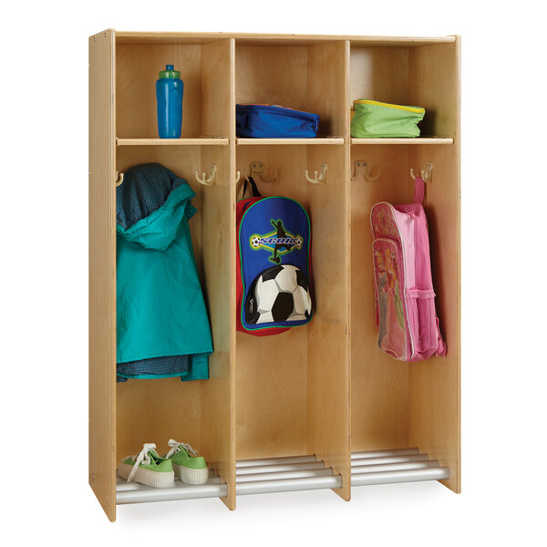 Jonti-Craft Baltic Birch 9135JC 36 1/2" x 15" x 48" 3-Section Hanging ...