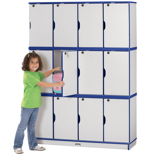 Rainbow Accents 4697JC003 48 1/2" x 15" x 67" Locking 12-Section Blue ...