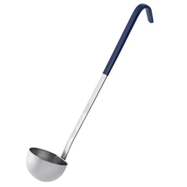 Vollrath 58322 2 oz. Two-Piece Stainless Steel Ladle with Blue Kool ...