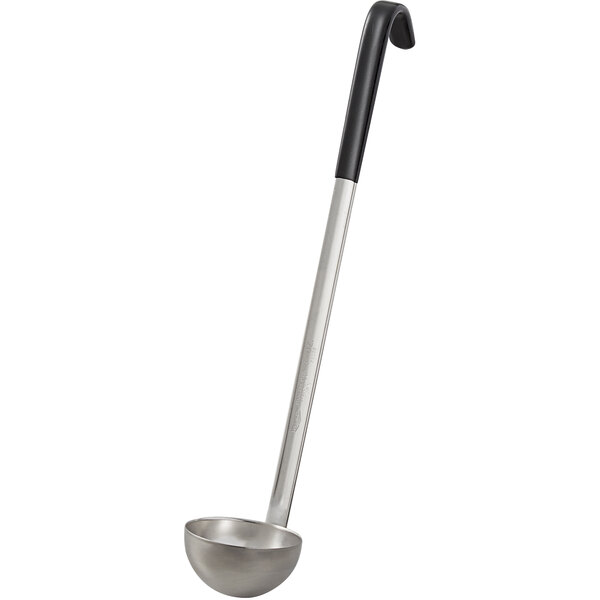 Vollrath 58033 3 oz. Two-Piece Stainless Steel Ladle with Black Kool ...