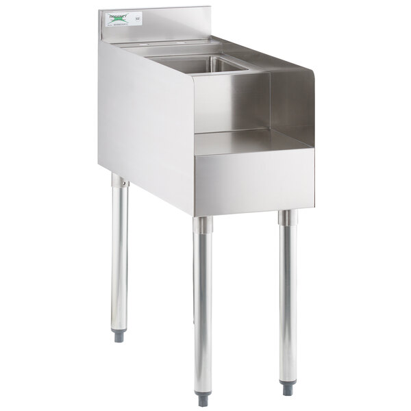 Regency 12" x 26" Stainless Steel Blender Station with Dump Sink